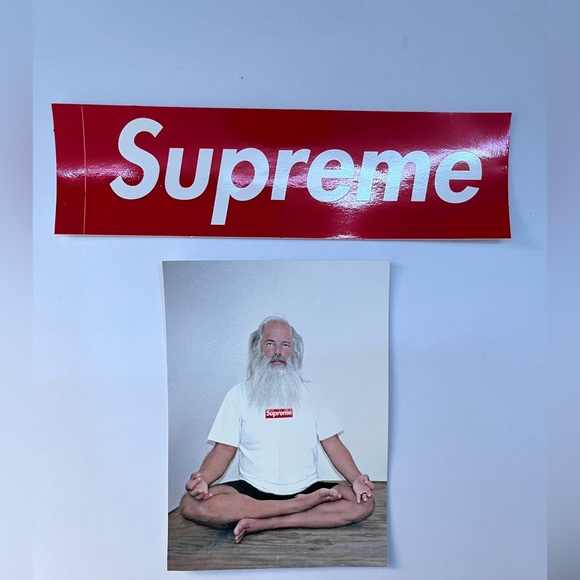 Supreme | Accessories | Supreme Rick Rubin Sticker Box Logo Sticker ...